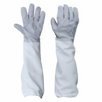 China White Sheepskin Beekeeping Gloves Bee Proof For Apiary Beekeeper for sale