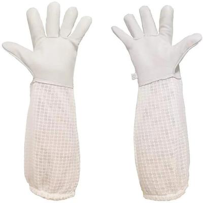 China Three Layer Honey Bee Gloves , Protective Rubber Beekeeping Gloves Anti Bee for sale