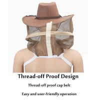 China Anti Bee Beekeeping Protective Hat , Protective Cowboy Hat Bee Veil for sale