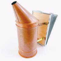 China Beehives Honey Bee Smoker With Hook Imitation Leather Wind Drum for sale