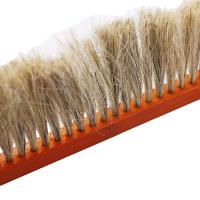 China Single Row Beekeeping Brush , Horsetail Hive Brush With Wooden Handle for sale