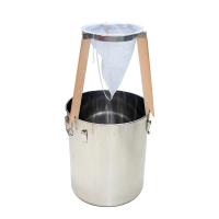China Wooden Honey Filting Stand Beekeeping Tools White Nylon Conical Honey Filter Honey Filter for sale