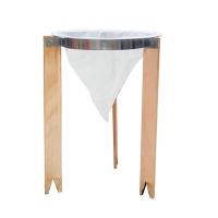 China Wooden Honey Filting Stand Beekeeping Tools White Nylon Conical Honey Filter Honey Filter for sale