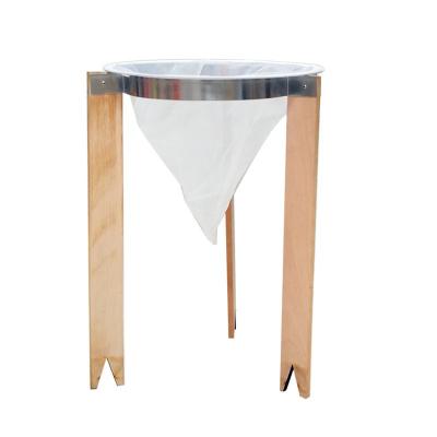 China Wooden Honey Filting Stand Beekeeping Tools White Nylon Conical Honey Filter Honey Filter for sale