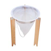 China Wooden Honey Filting Stand Beekeeping Tools White Nylon Conical Honey Filter Honey Filter for sale