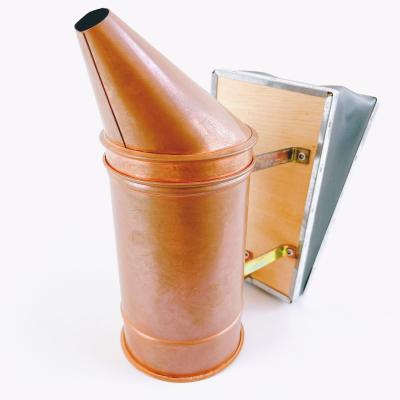 China Copper Smoker Honey Bees Hook Faux Leather Wind Drum Smoke For Bees Hive for sale