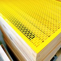 China Yellow Arc Hole Bee Hive Accessories Plastic  Honey Excluder Partition Board for sale