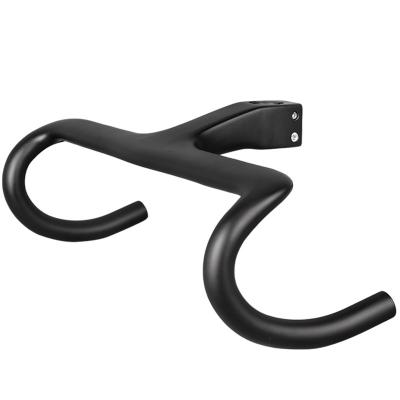 China Carbon Fiber Aero Shaping Road Bike Integrated Handlebar 420mm Drop Bar T800 for sale