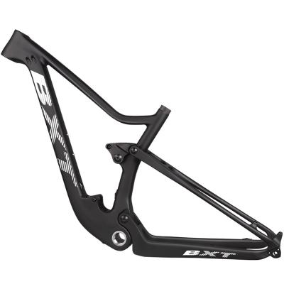 China XC Full Suspension Carbon Fatbike Frame 29er Boost Thru Axle T1000 100mm Travel for sale
