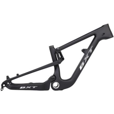 China 20 inch Carbon Full Suspension MTB Frame 80mm Travel Boost 148x12mm Kids Bike Frame for sale