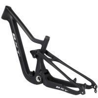 China 24 Inch Carbon Full Suspension MTB Frame T1000 90mm Travel Boost 148x12mm Kids XC Enduro Bicycle Frame for sale