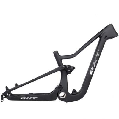 China 24 Inch Carbon Full Suspension MTB Frame T1000 90mm Travel Boost 148x12mm Kids XC Enduro Bicycle Frame for sale