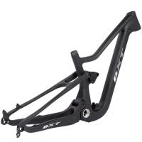 China 24 Inch Carbon Full Suspension MTB Frame T1000 90mm Travel Boost 148x12mm Kids XC Enduro Bicycle Frame for sale