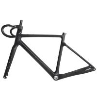 China Carbon Gravel Bike Frameset 700C Disc Brake T1000 Carbon Fiber Frame 47C Tire for sale