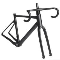 China Carbon Gravel Bike Frameset 700C Disc Brake T1000 Carbon Fiber Frame 47C Tire for sale
