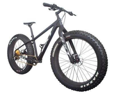 China Full Carbon Fiber Snow Fat Tire Mountain Bike 26 4.8 Tires Disc Brake 12 Speed for sale