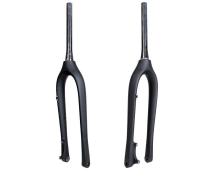 China 27.5 Thru Axle Carbon Fiber Rigid Fork T1000 MTB Disc Brake 100mm 110mm for sale