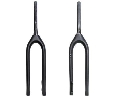 China 27.5 Thru Axle Carbon Fiber Rigid Fork T1000 MTB Disc Brake 100mm 110mm for sale