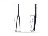China T800 UD Full Carbon 700C Road Bike Fork V Brake 300mm Tube Length for sale