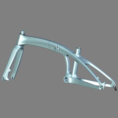 China Lightweight Full Carbon Folding Bike Frame Foldable Bicycle Frameset 20inch for sale