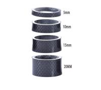 China 28.6mm Carbon Fiber Headset Spacers 3K Weave Bicycle Stem Spacers 5mm 10mm 15mm 20mm for sale