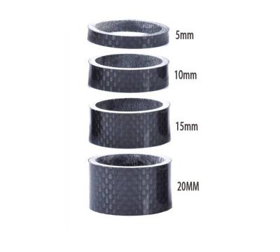China 28.6mm Carbon Fiber Headset Spacers 3K Weave Bicycle Stem Spacers 5mm 10mm 15mm 20mm for sale