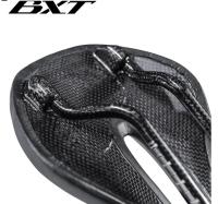 China Carbon Fiber T1000 MTB Road Bike Saddle 130g Lightweight Cycling Seat Black Leather for sale