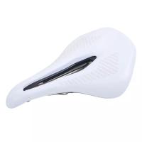 China 3D Shaping Leather Breathable MTB Road Bike Saddle 265g Black Red White for sale