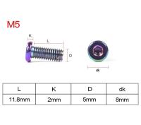 China 7075 Aluminum Alloy Bicycle Water Bottle Cage Screws 2.0g MTB Road Bike Colorful for sale