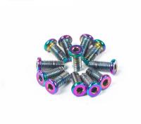China 7075 Aluminum Alloy Bicycle Water Bottle Cage Screws 2.0g MTB Road Bike Colorful for sale