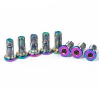 China 7075 Aluminum Alloy Bicycle Water Bottle Cage Screws 2.0g MTB Road Bike Colorful for sale