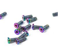 China 7075 Aluminum Alloy Bicycle Water Bottle Cage Screws 2.0g MTB Road Bike Colorful for sale
