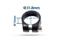 China Bicycle Seat Clamp 7075 T6 Aluminum Alloy 31.8mm 35mm Road MTB Seatpost Clamp Black for sale