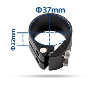 China Bicycle Seat Clamp 7075 T6 Aluminum Alloy 31.8mm 35mm Road MTB Seatpost Clamp Black for sale