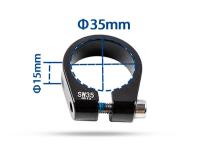 China Bicycle Seat Clamp 7075 T6 Aluminum Alloy 31.8mm 35mm Road MTB Seatpost Clamp Black for sale