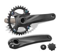 China Aluminum Alloy Mountain Bike Crankset 104BCD 32T 170mm Single Chainring Black for sale