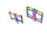 China BXT Chameleon Aluminum Alloy CNC Bicycle Pedals 9/16 Inch Cr-Mo Sealed Bearing Multicolor for sale