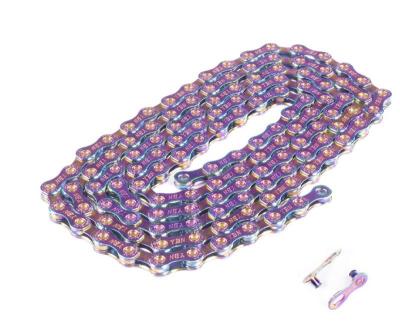 China BXT Mountain Bicycle Chain 10 11 12 Speed Dazzle Color Alloy Steel Road Bike Chain for sale