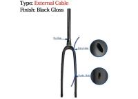 China Full Carbon Fiber Gravel Fork 700C Disc Brake Internal Cable Routing 47C Tire for sale