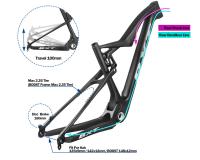China 29er 11 Speed Carbon Full Suspension Mountain Bike Boost 148x12mm T1000 Frame for sale