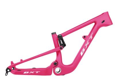 China 20 Inch Kids Carbon Fiber Full Suspension Mountain Bike Frame 80mm Travel Boost 148x12mm for sale