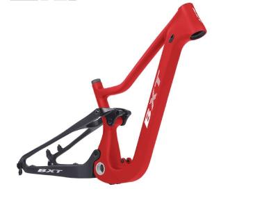 China 24er Carbon Full Suspension MTB Frame T1000 90mm Travel Boost 148x12mm for sale
