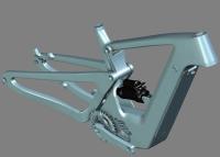 China 29 Full Suspension Carbon Ebike Frame T1000 150mm Travel Bafang Disc Brake for sale