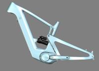 China 29 Full Suspension Carbon Ebike Frame T1000 150mm Travel Bafang Disc Brake for sale