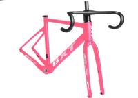 China Carbon Fiber Gravel Racing Frame 700C 49cm T1000 Hidden Cable Black Matte for sale
