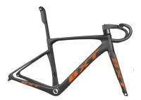 China 700C Full Carbon Fibre Gravel Road Bike Frameset T1000 Thru Axle 47-56cm for sale