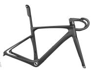 China 700C Full Carbon Fibre Gravel Road Bike Frameset T1000 Thru Axle 47-56cm for sale