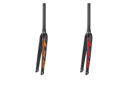 China 300mm T800 Carbon Road Bike Fork 700C Aero Shaping Flat Mount Disc Brake Front Fork for sale