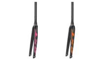 China 300mm T800 Carbon Road Bike Fork 700C Aero Shaping Flat Mount Disc Brake Front Fork for sale