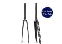 China 300mm T800 Carbon Road Bike Fork 700C Aero Shaping Flat Mount Disc Brake Front Fork for sale